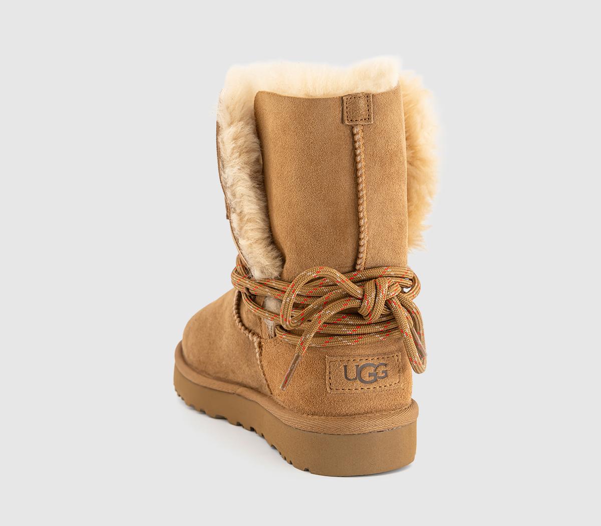 UGG Bailey Tie Boots Chestnut - Flat Shoes for Women