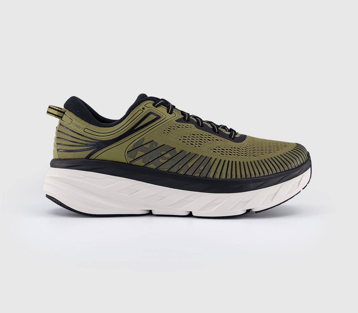 Click here for Hoka Bondi 7 Trainers Wild Rye Black  7.5 prices