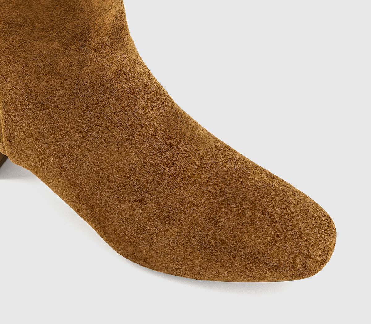 OFFICE Aniston Block Heel Ankle Boots Tan - Women's Ankle Boots