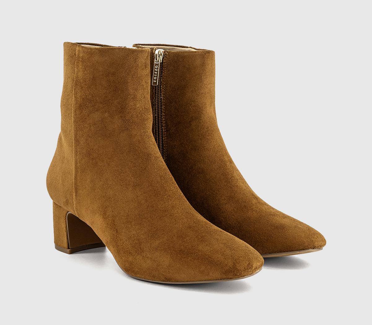 OFFICE Aniston Block Heel Ankle Boots Tan - Women's Ankle Boots