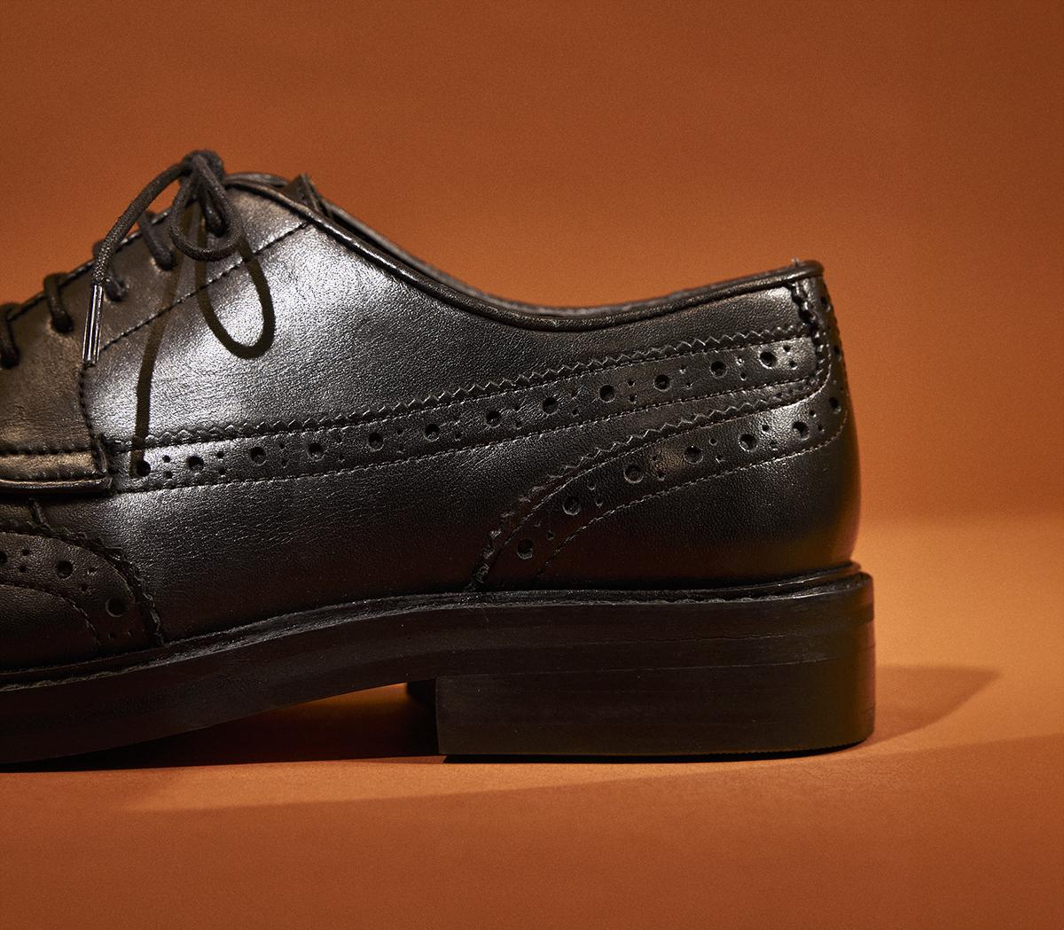 OFFICE Mayhem Derby Lace Up Brogues Black Leather - Men’s Smart Shoes