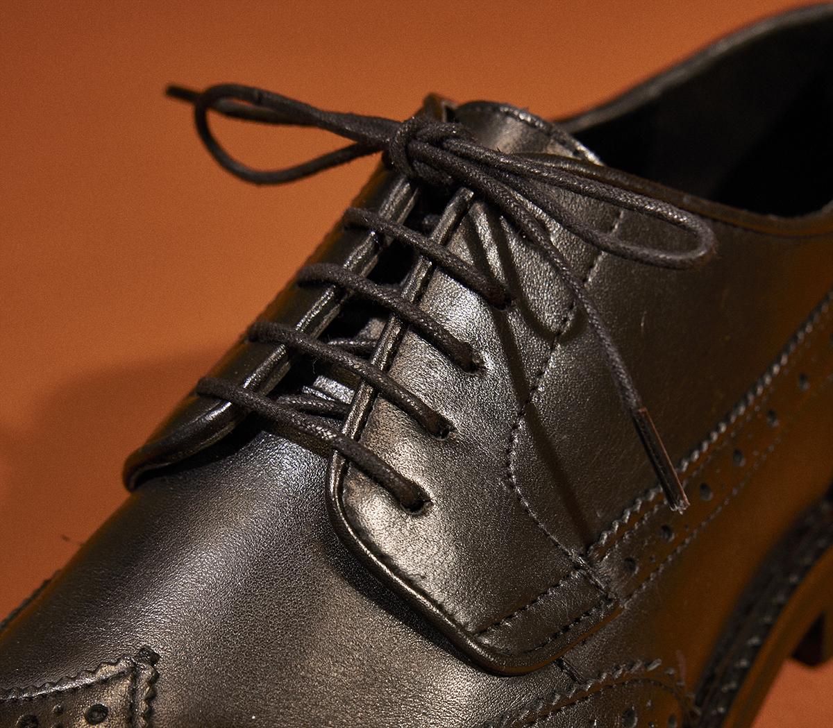 OFFICE Mayhem Derby Lace Up Brogues Black Leather - Men’s Smart Shoes