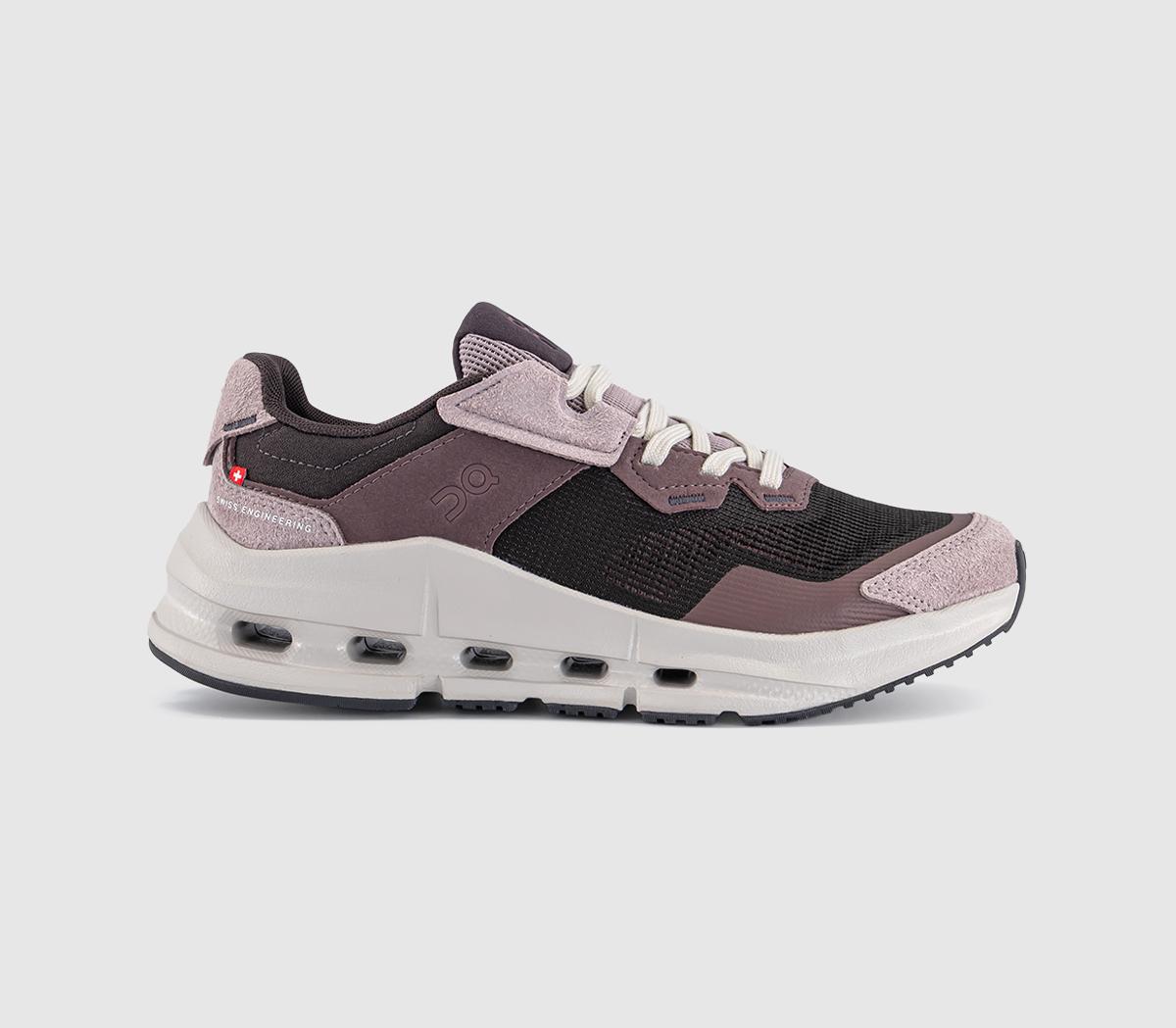 Click here for ON Womens Cloudnova Rift Trainers Pebble Grape F I... prices