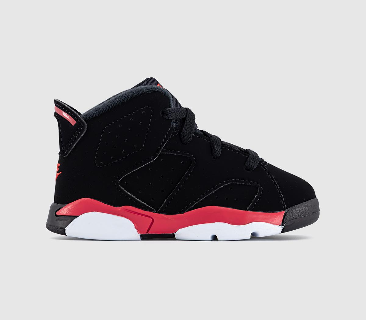 Click here for Jordan 6 Retro Toddler Trainers Black Light Crimso... prices