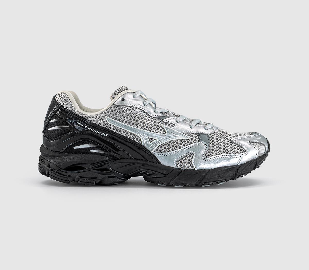 Click here for Mizuno Wave Rider 10 Trainers Harbor Mist Silver B... prices