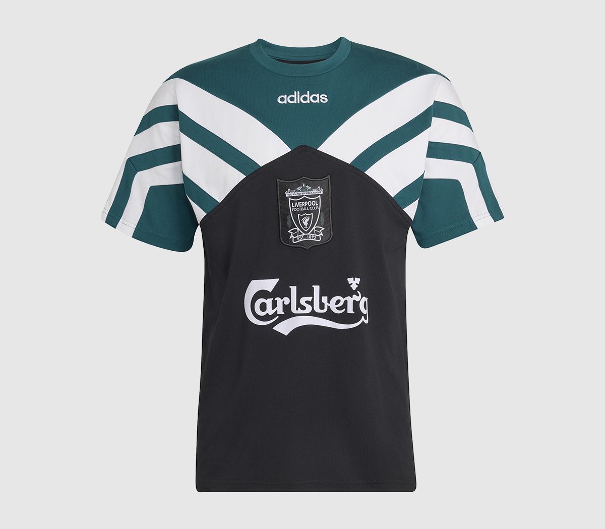 Click here for adidas Mens Lfc Tee 95 Black Rich Green prices