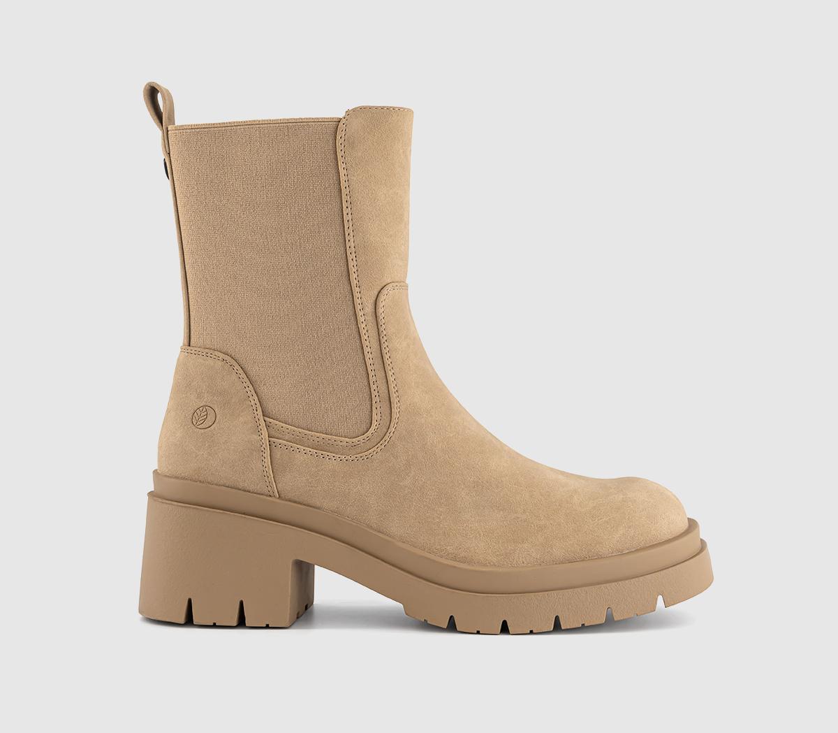 EARTHADDICT Earth Addict Violet Platform Elastic Boots Beige - Women's ...