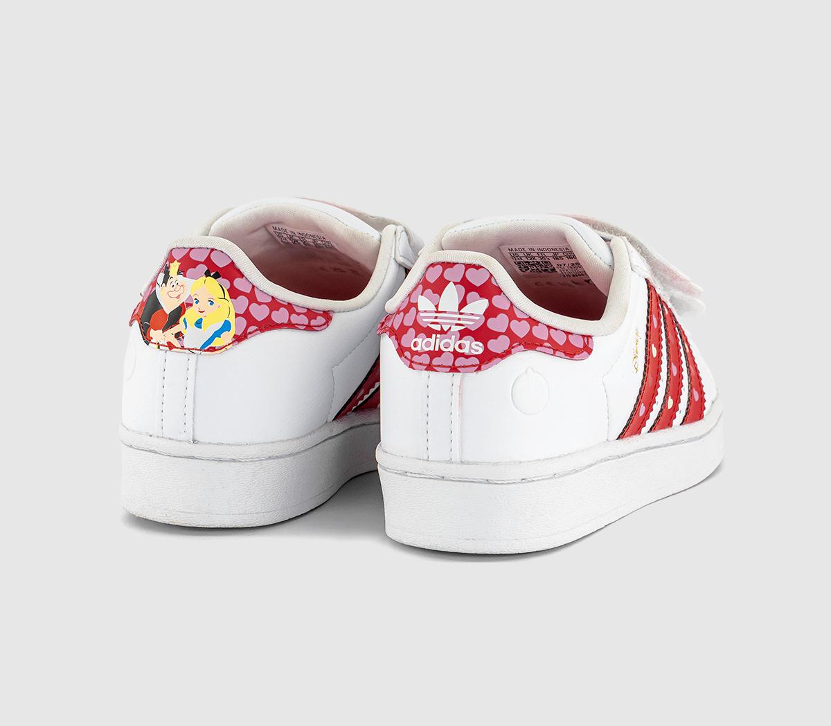 adidas Superstar Disney Led Lights Youth Trainers Black Bright Red ...