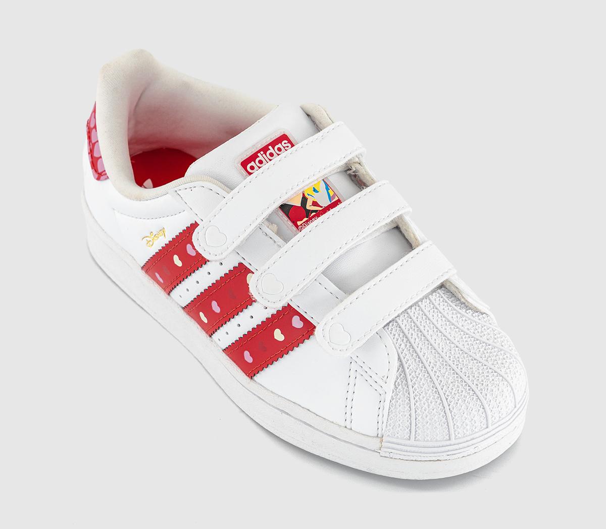 adidas Superstar Disney Led Lights Youth Trainers Black Bright Red ...