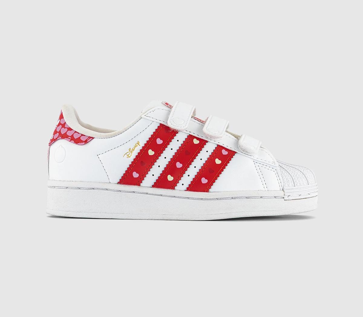 adidas Superstar Disney Led Lights Youth Trainers Black Bright Red ...