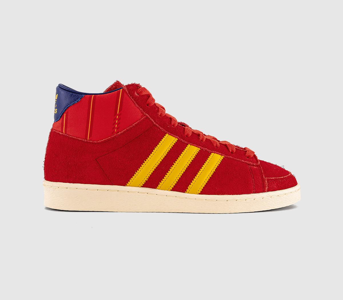 Click here for Adidas Jabbar Hi Trainers Fef Home Red Gold Navy... prices