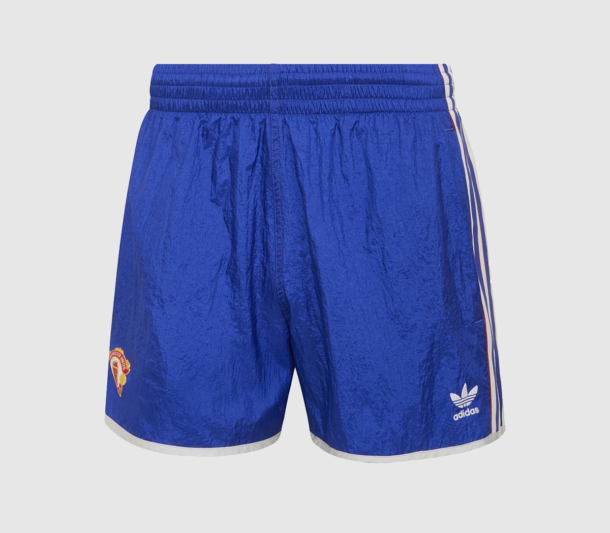 Click here for adidas Mens Mufc A Shorts 90 Blue prices