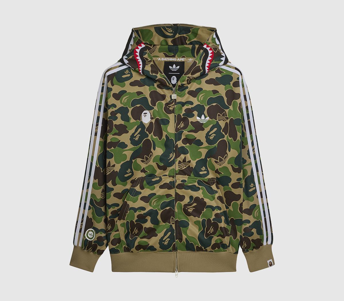 Click here for adidas Mens x Track Shark Hoodie Crew Green  L prices