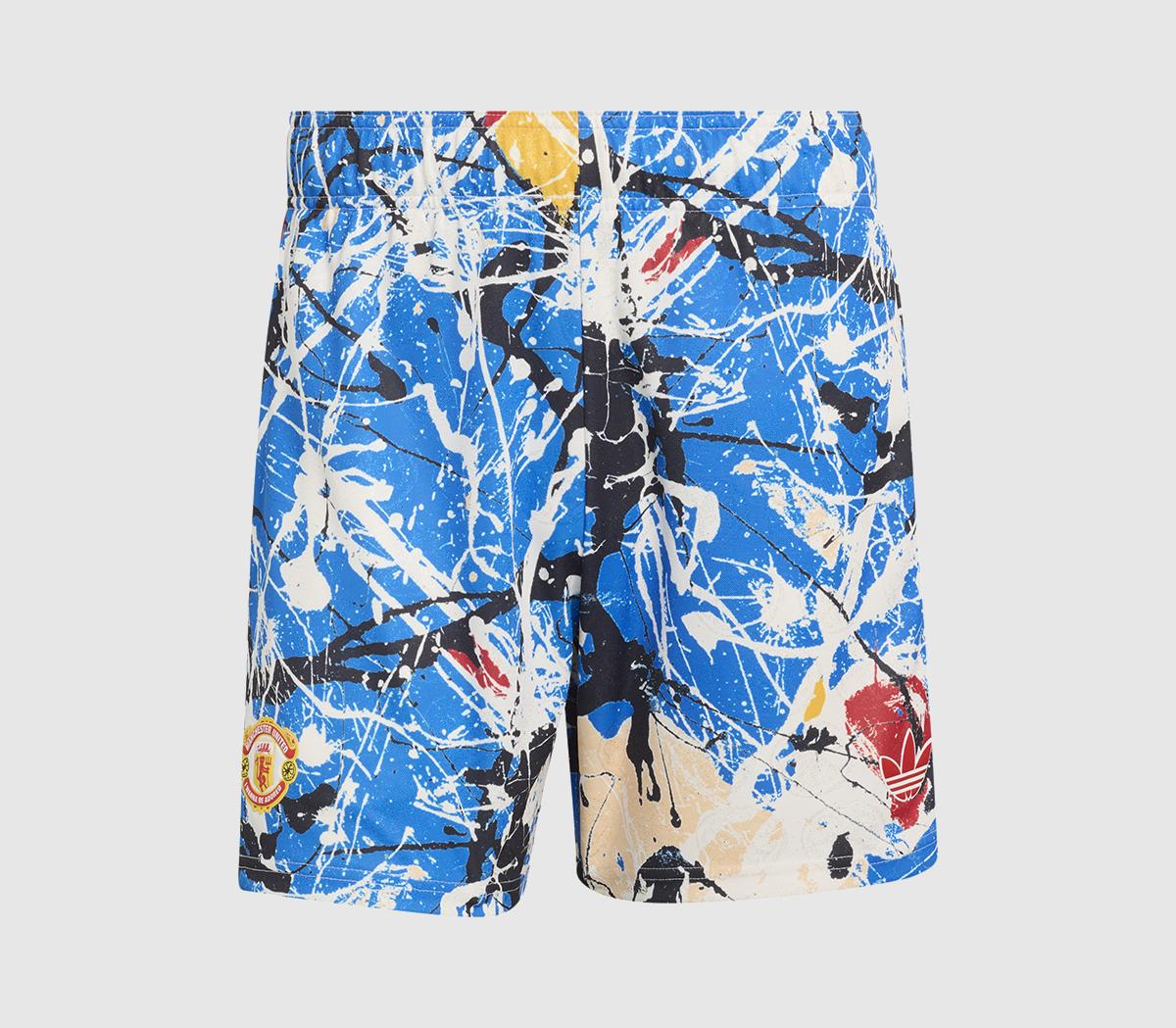 Click here for adidas Mens Mufc x The Stone Roses Shorts Multicol... prices