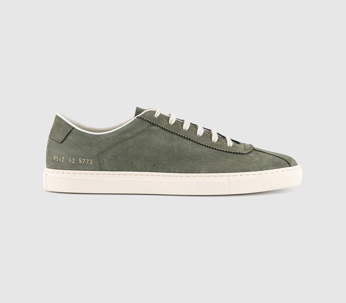 Click here for Common Projects Tennis Trainers Army Green  8 prices
