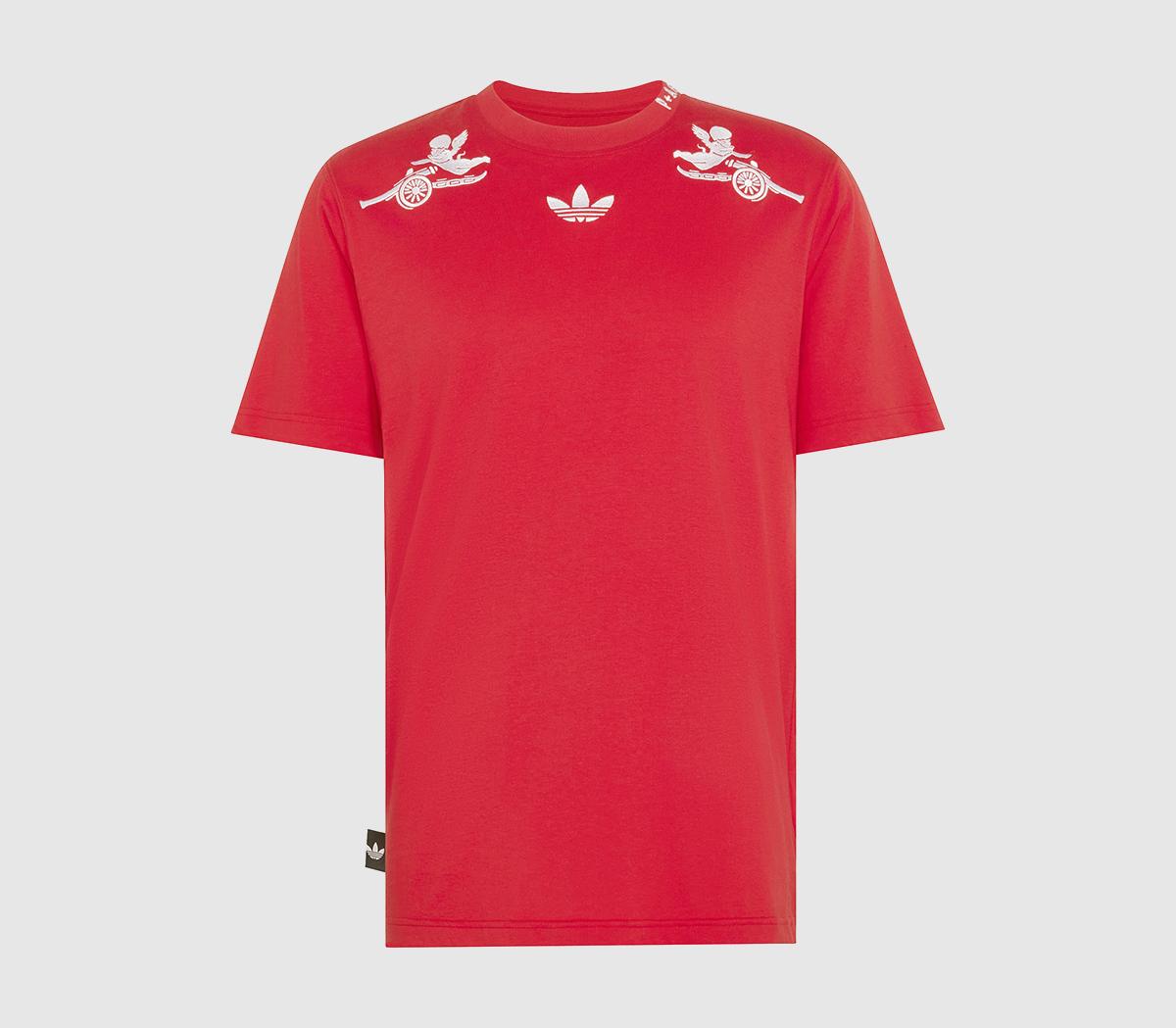 Click here for adidas Mens Afc x P+F Tee Better Scarlet In Red  X... prices