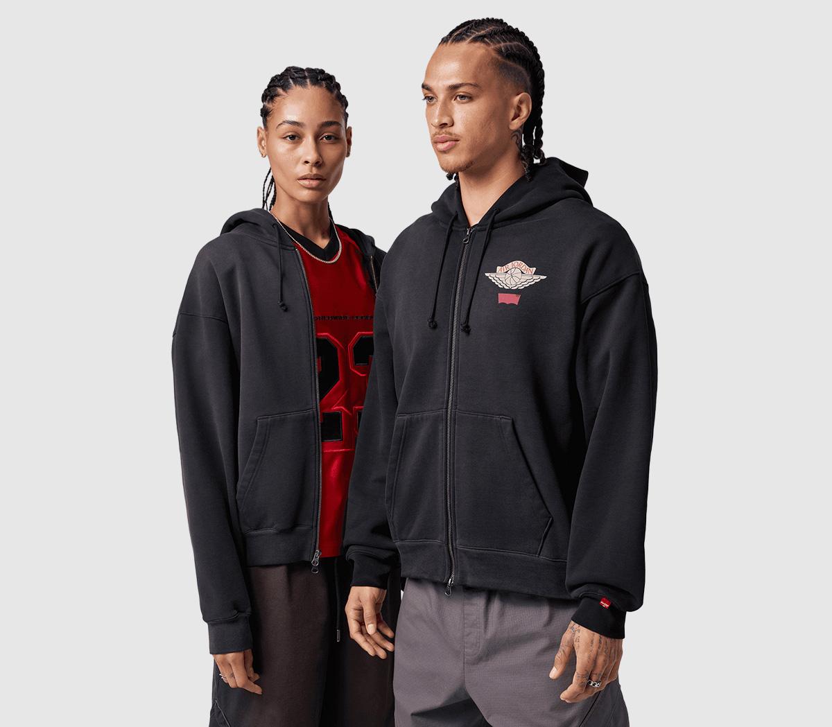 Click here for Jordan Mens Air x Levis Hoodie Grey prices