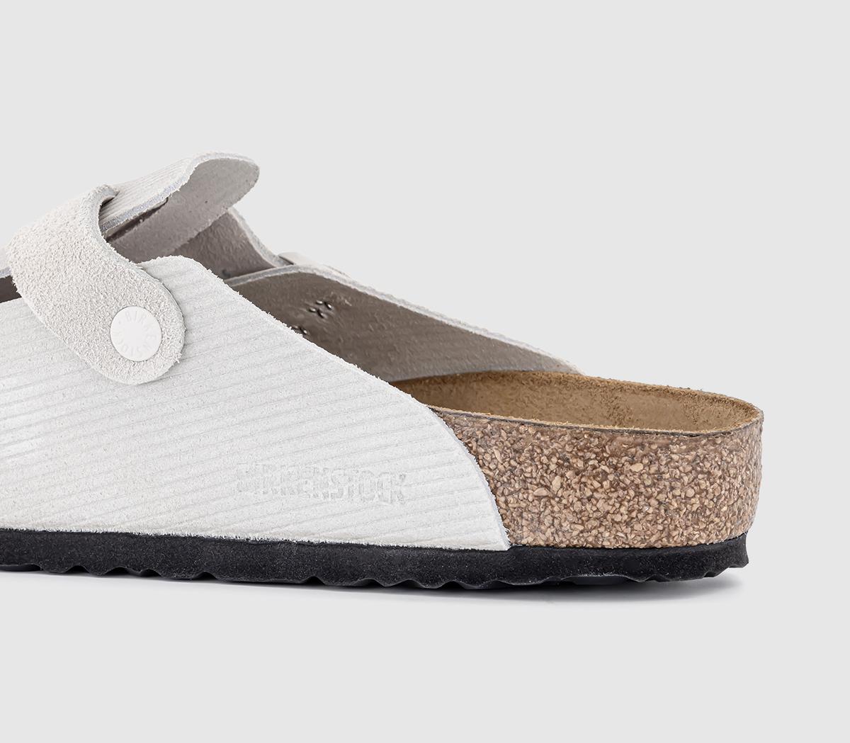 BIRKENSTOCK Boston Clogs M Corduroy Antique White - Men's Casual Shoes