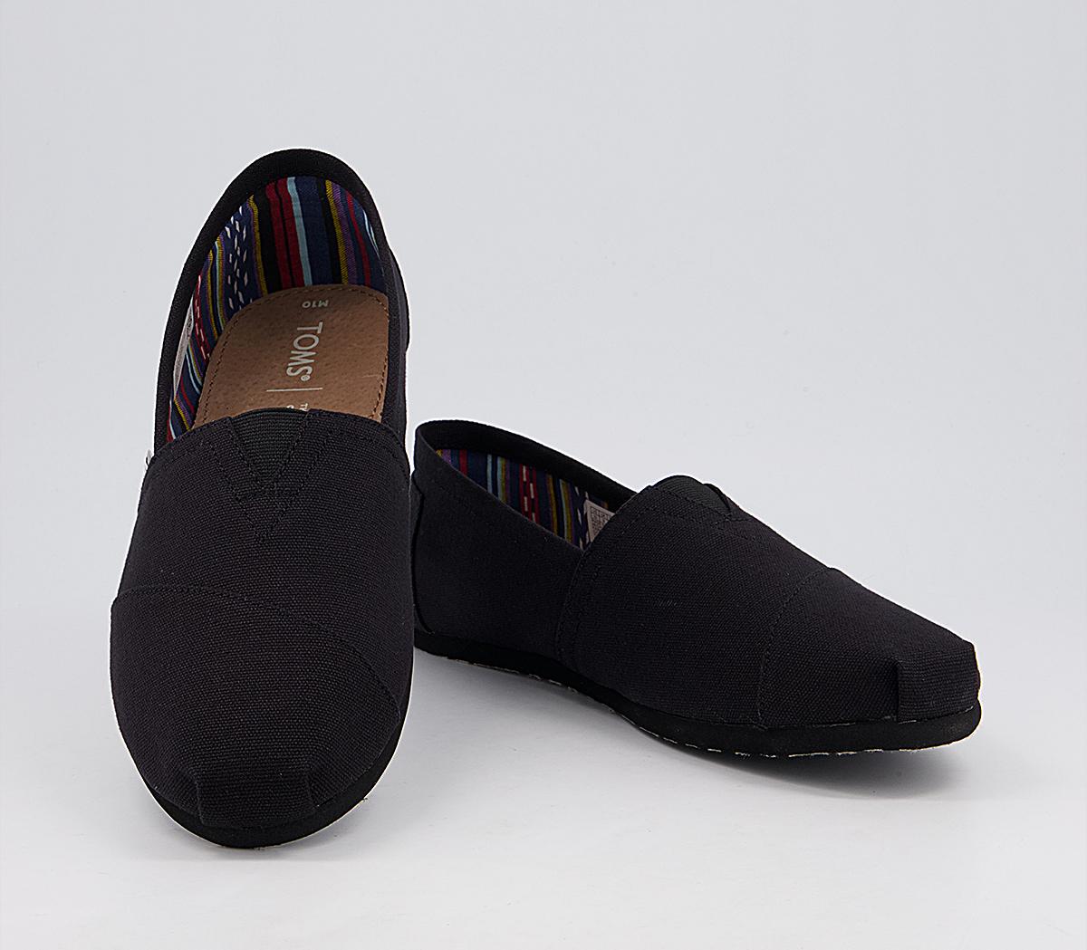 TOMS Classic Slip Ons Black Mono - Men's Casual Shoes