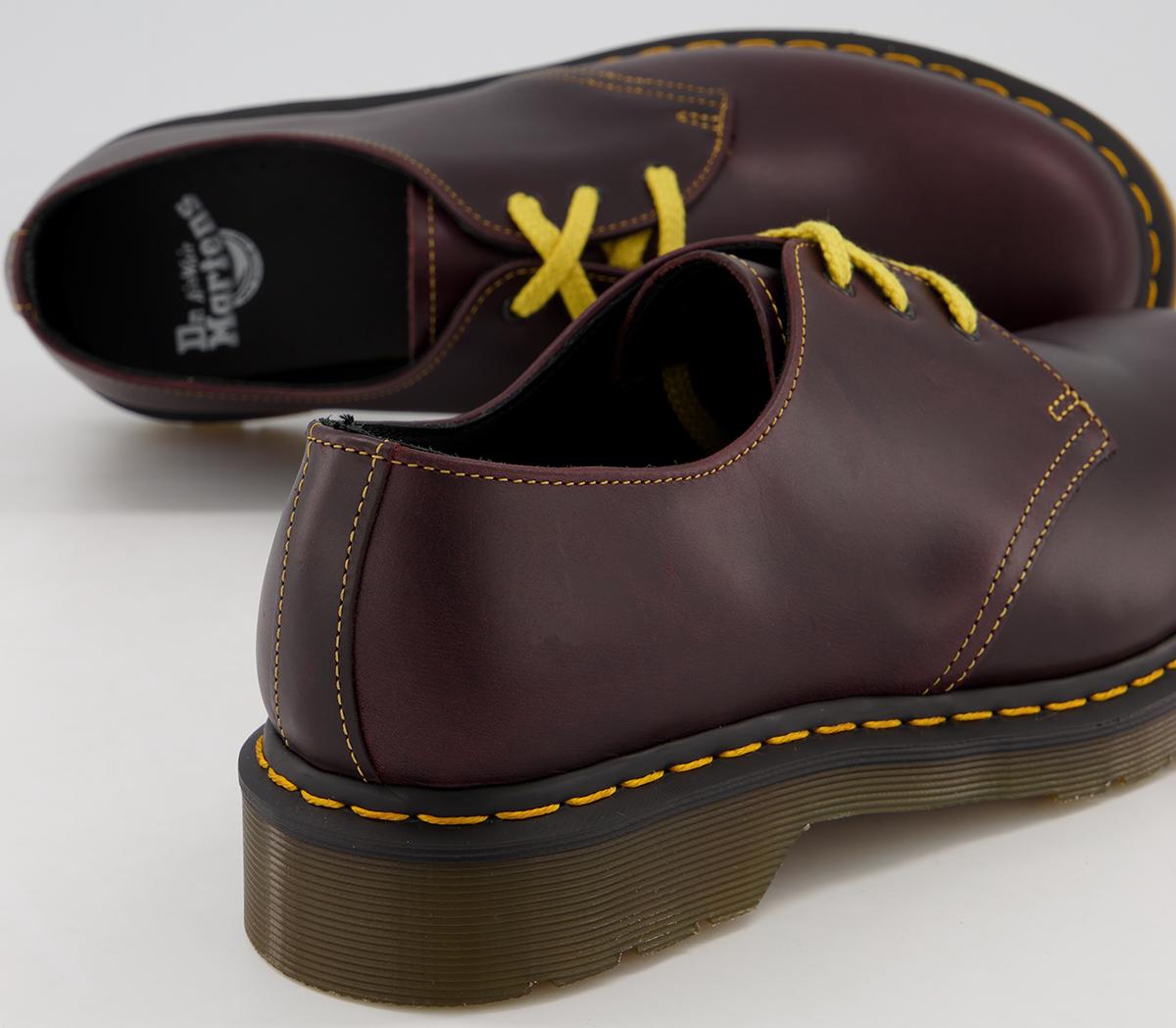 Dr. Martens Dm 3 Eye Lace Shoes Oxblood Atlas - Men’s Smart Shoes