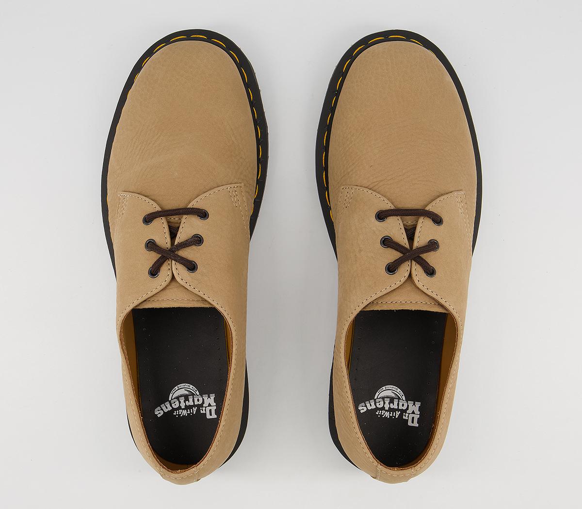 Dr. Martens 3 Eye Lace Shoes Sand Milled Nubuck - Men’s Smart Shoes