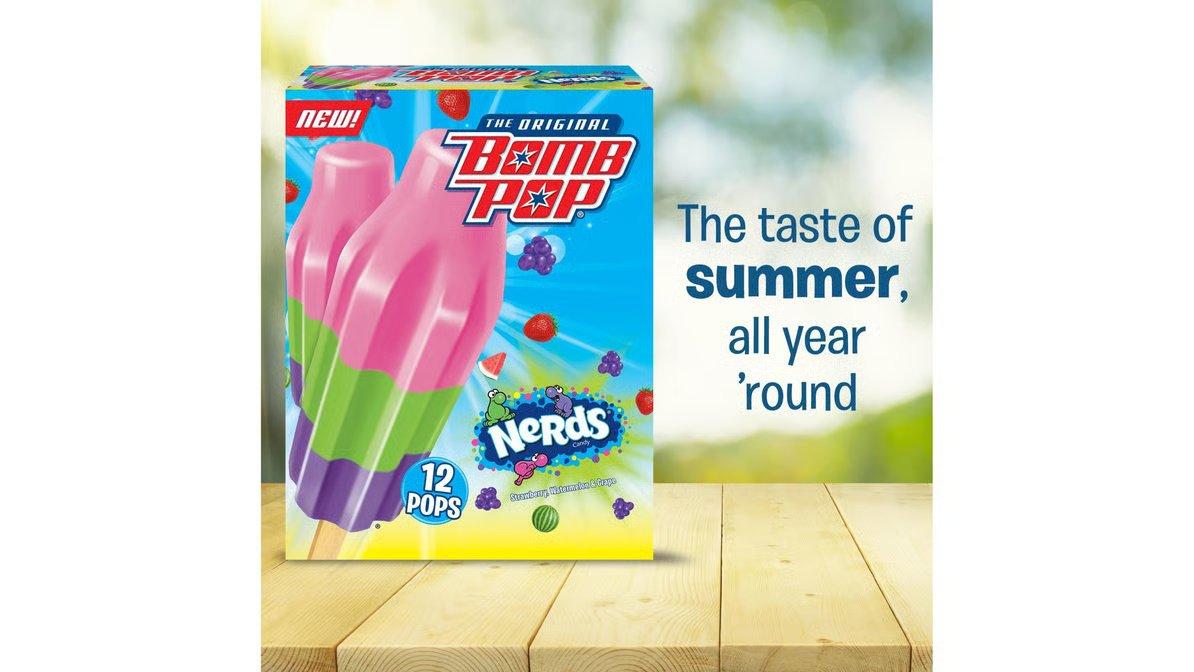 The Bomb Pop Nerds Candy Strawberry, Watermelon and Grape Ice Cream ...