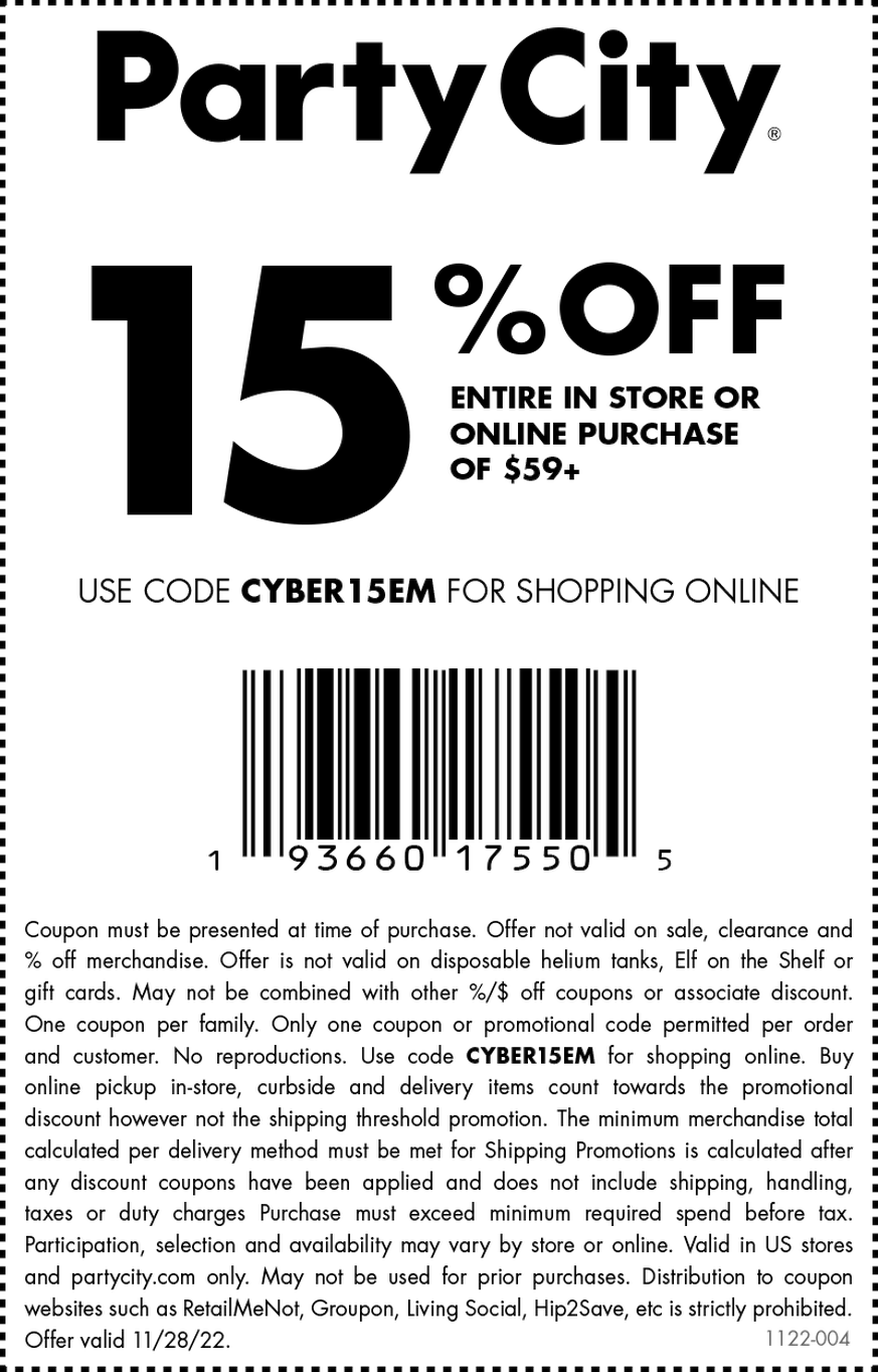 Party City Coupon | Party City