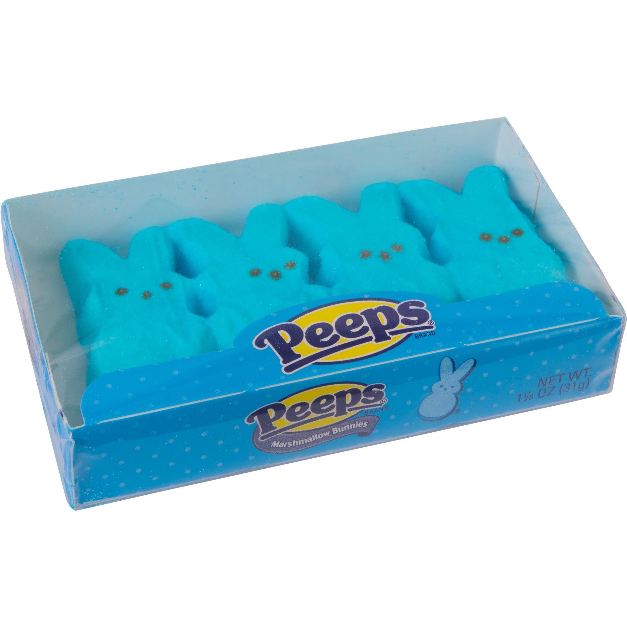 Peeps Blue Marshmallow Bunnies, 1.5oz, 4ct | Party City