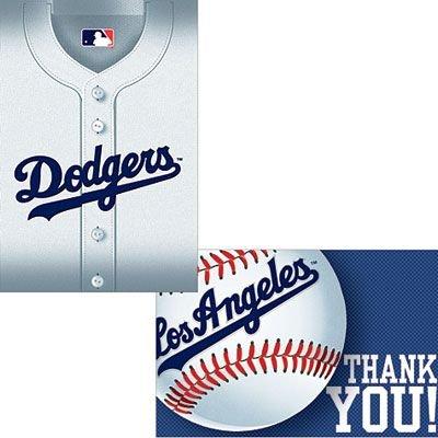 PartyCity Los Angeles Dodgers Invitations & Thank You Notes for 8 ...