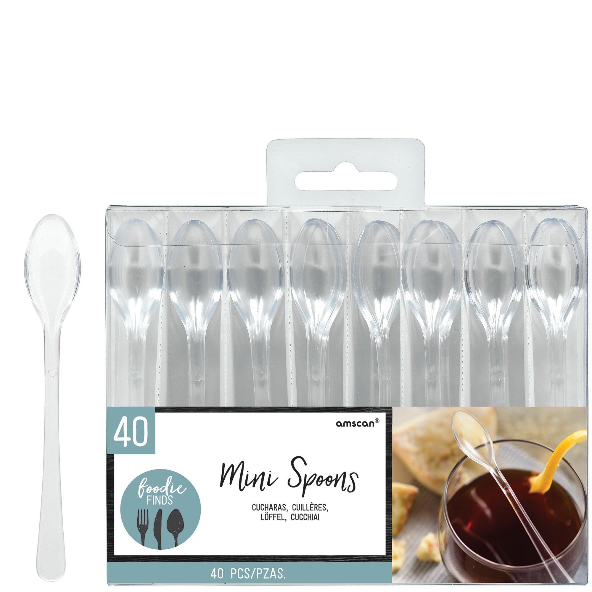 PartyCity Mini Clear Plastic Spoons 40ct | Hamilton Place