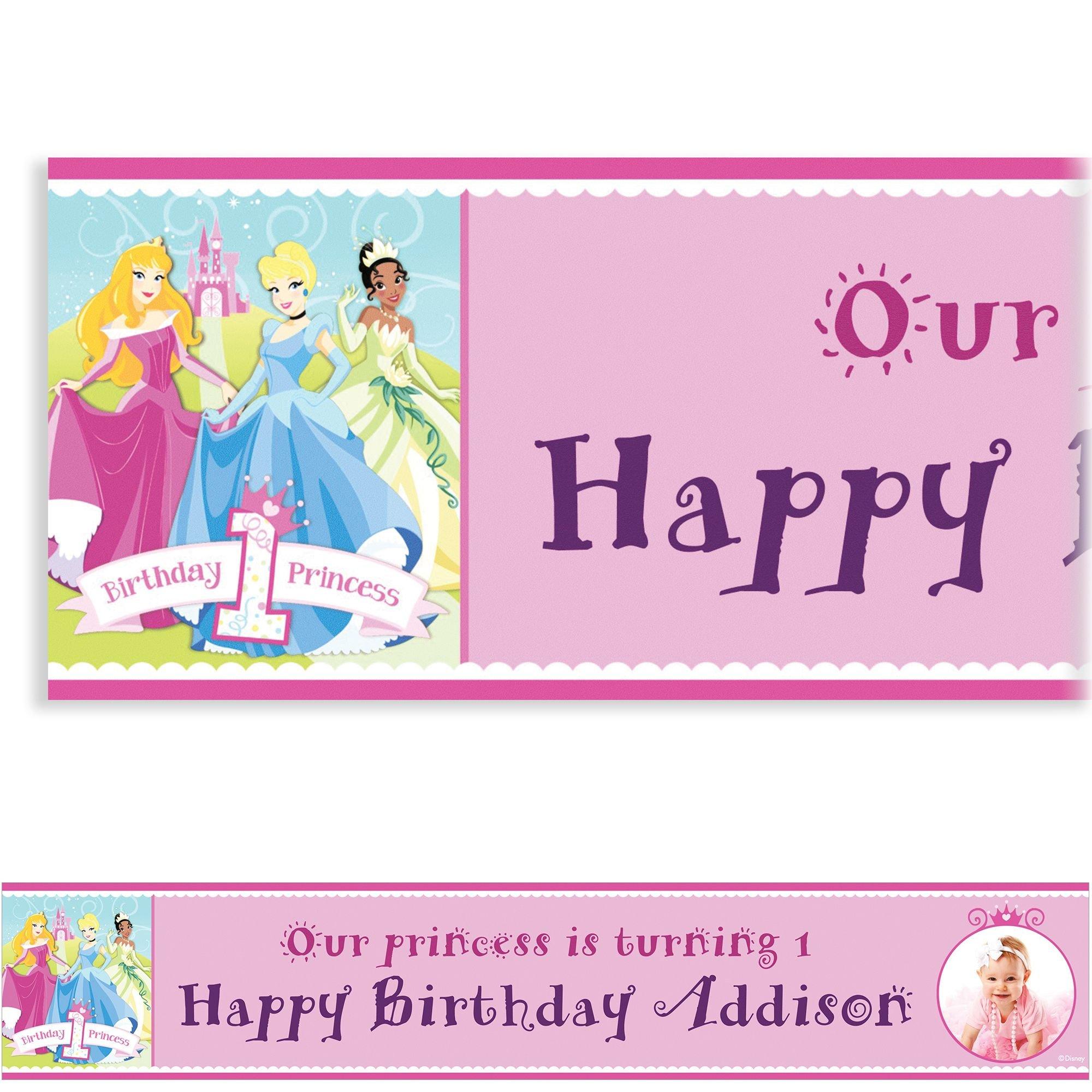 PartyCity Custom Once Upon a Time Disney Princess 1st Birthday Photo ...