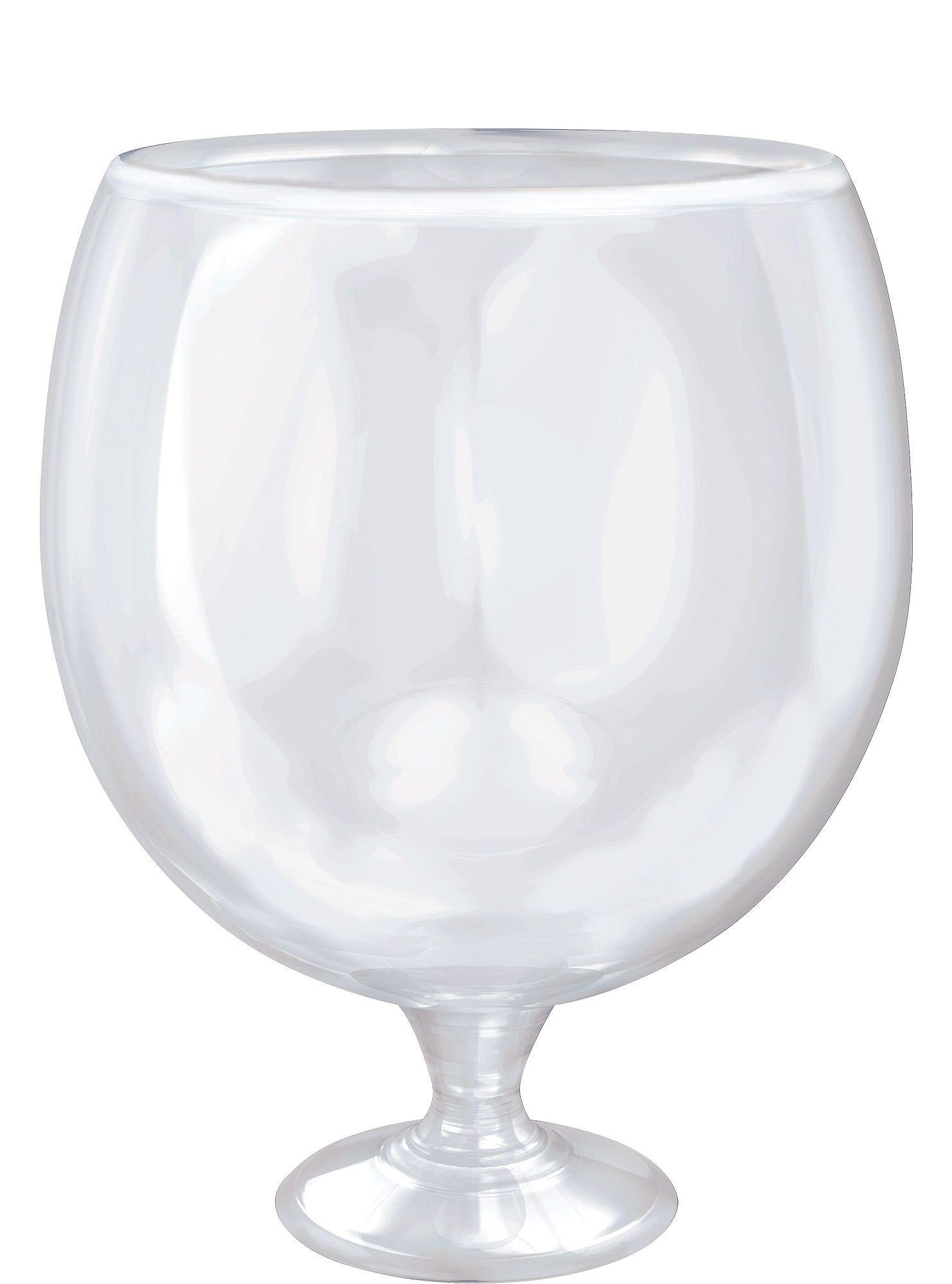 Giant CLEAR Plastic Cocktail Pedestal Bowl 7 1/2in x 9in | Party City