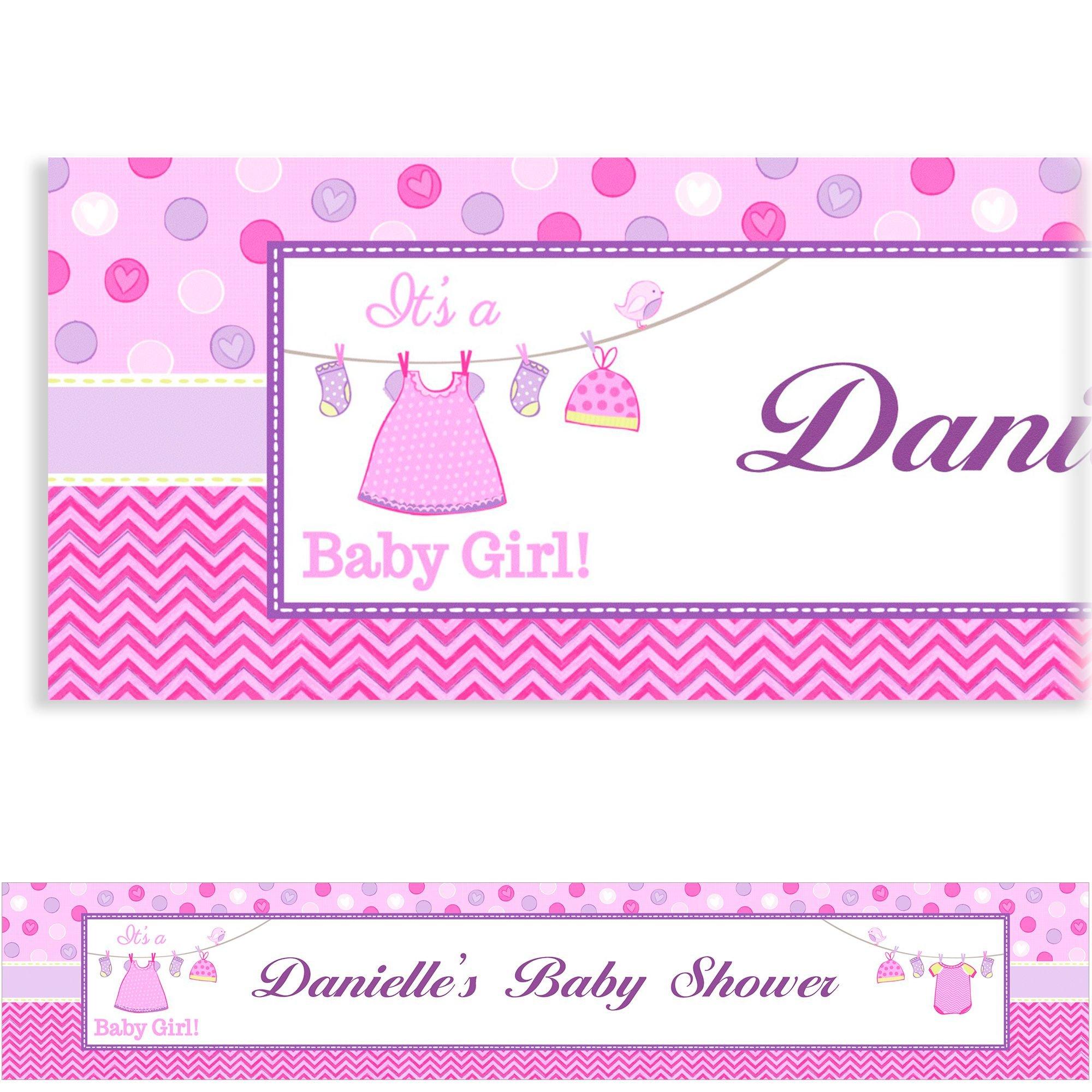 PartyCity Custom Shower with Love Girl Banner 6ft | Hamilton Place