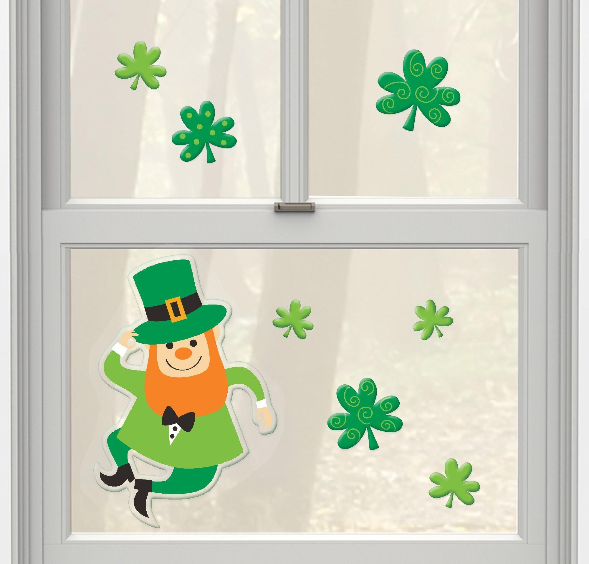 PartyCity Leprechaun Gel Cling Decals 8ct | Hamilton Place