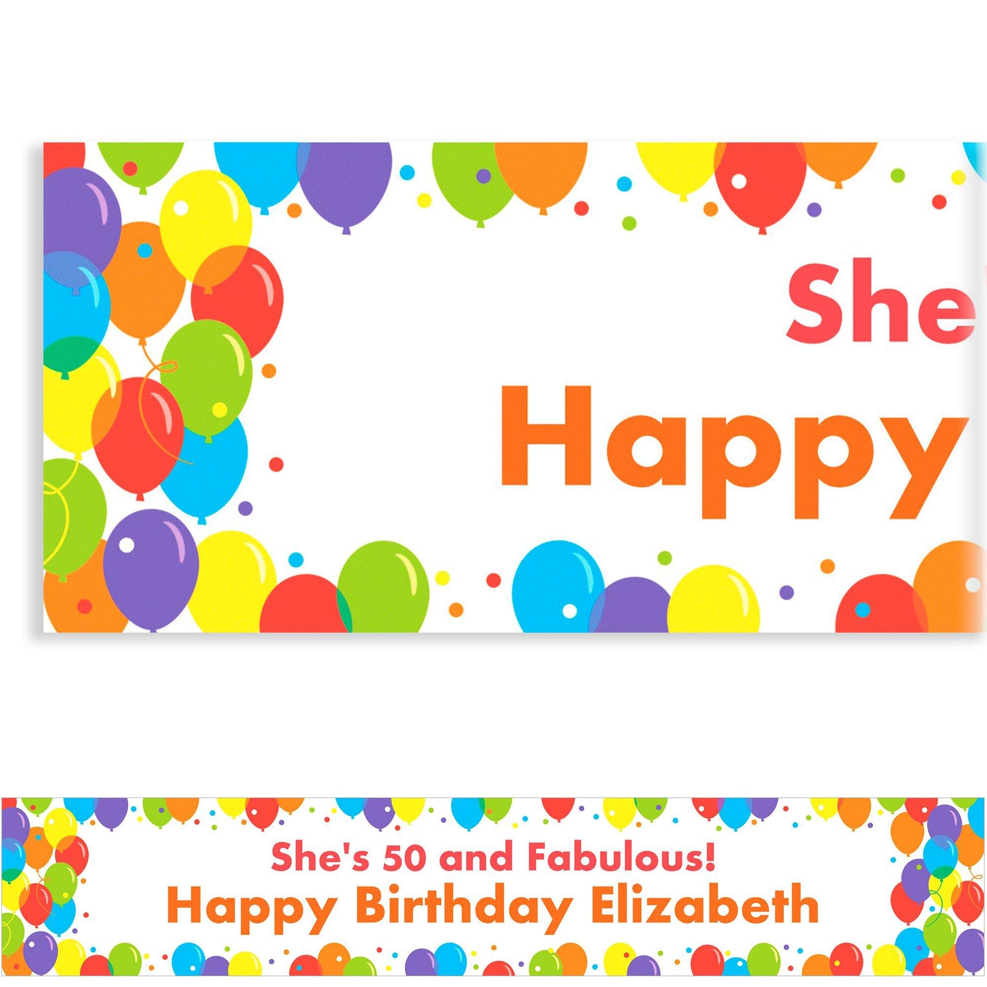 PartyCity Custom Rainbow Balloon Bash Square Table Topper | Hamilton Place