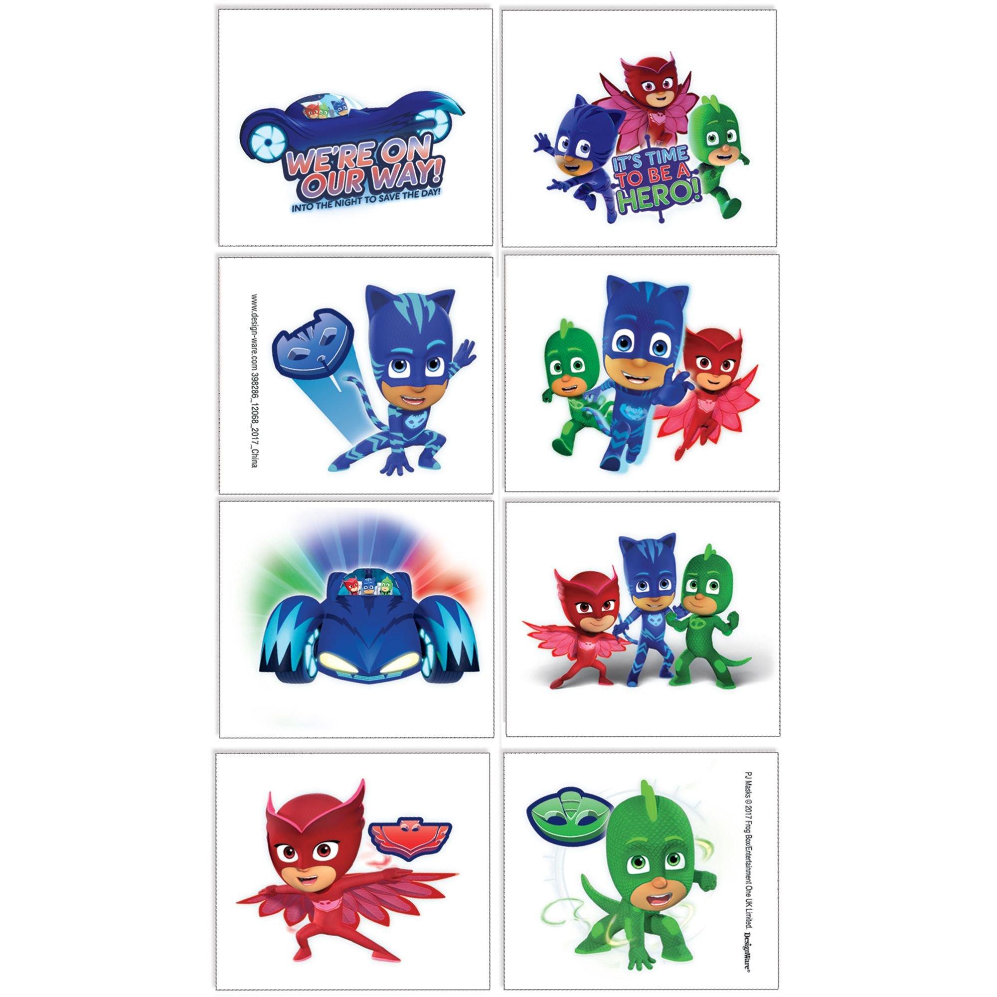 PartyCity PJ Masks Tattoos 1 Sheet | Hamilton Place