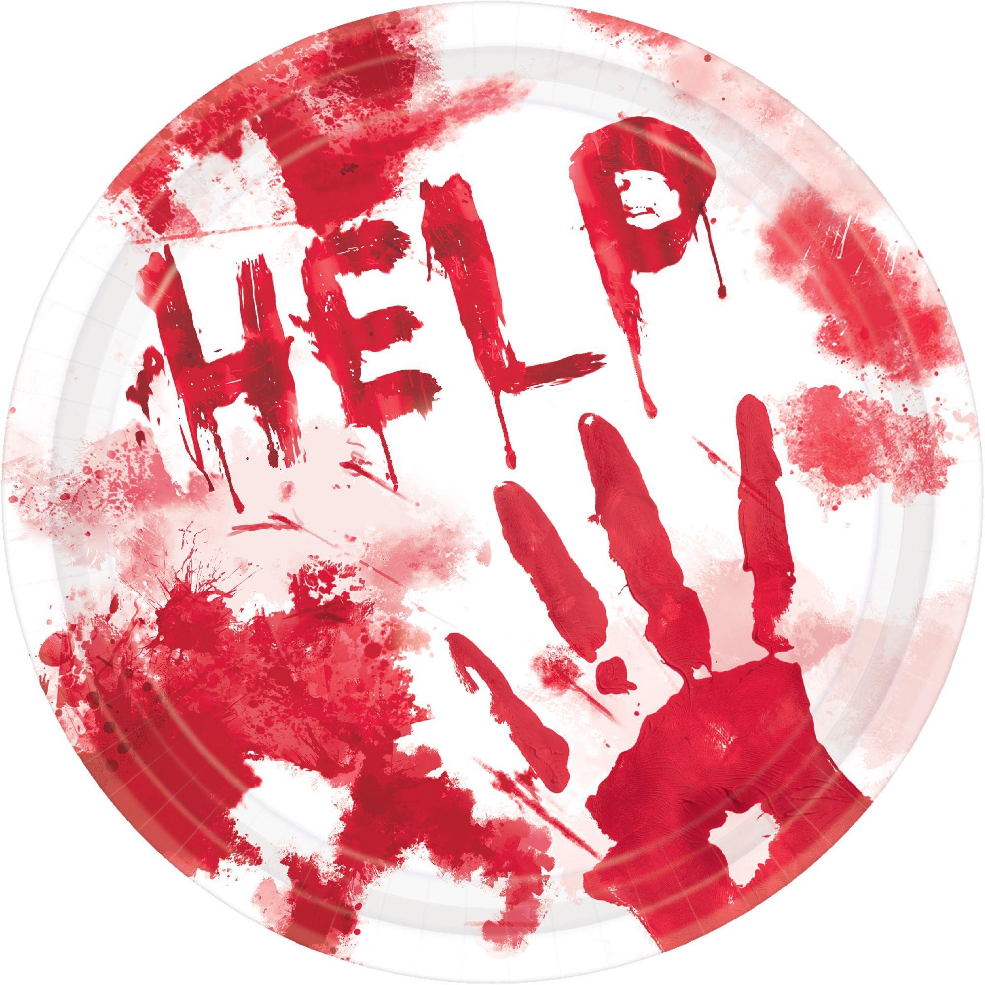 Bloody Hands Dinner Plates 18ct | Party City