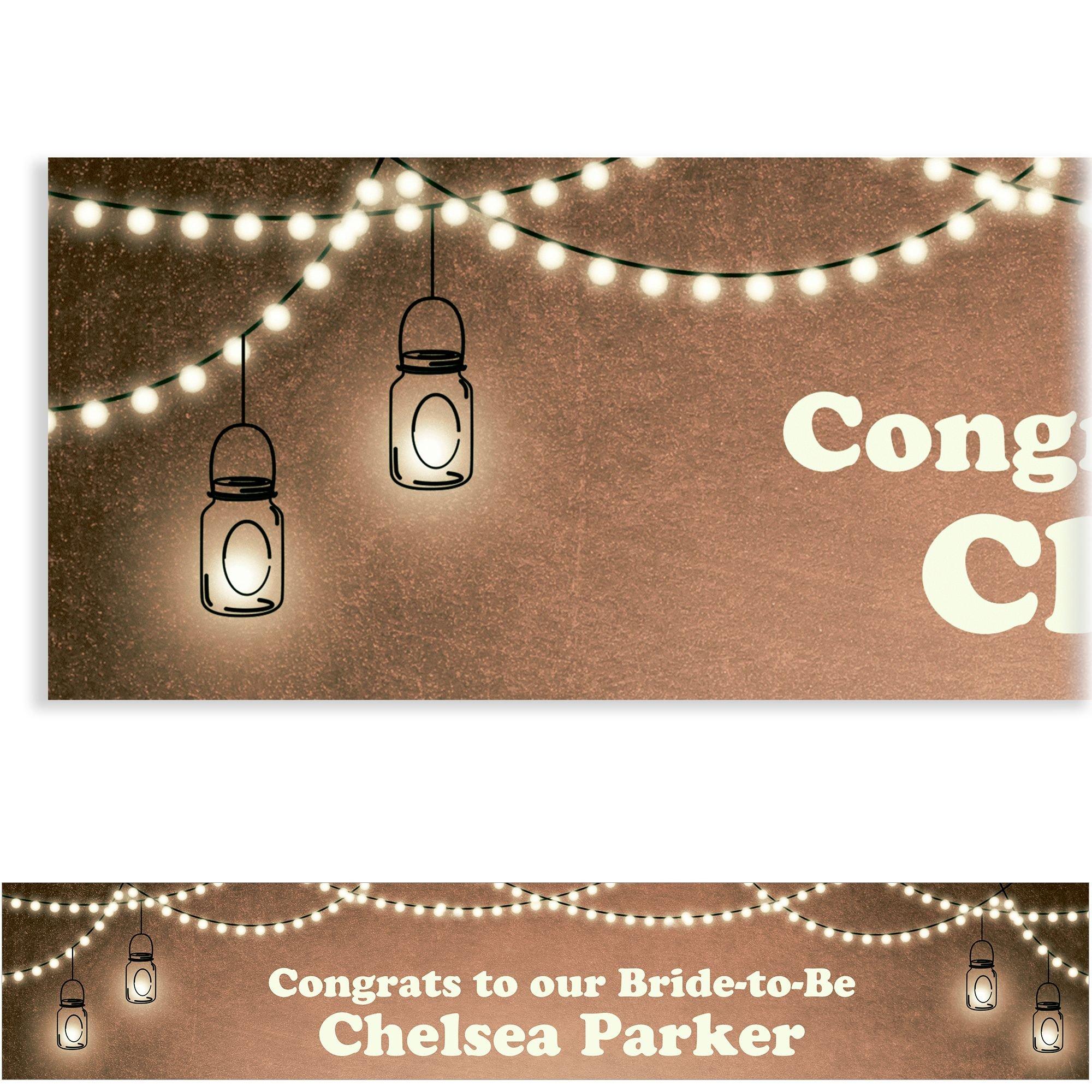 PartyCity Custom Mason Jar Lanterns Banner | Hamilton Place