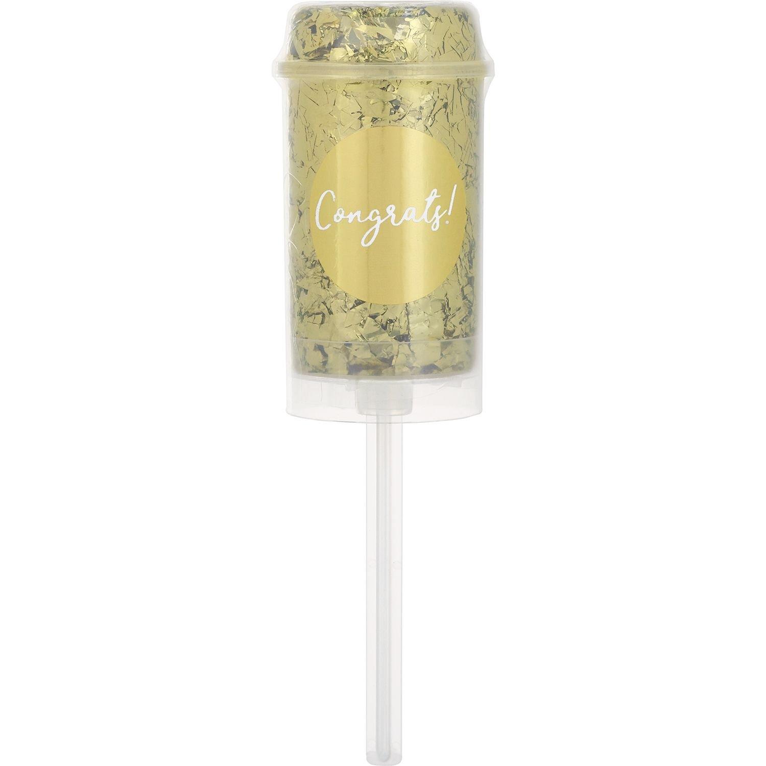 Gold Congrats & Love Confetti Poppers 2ct | Party City