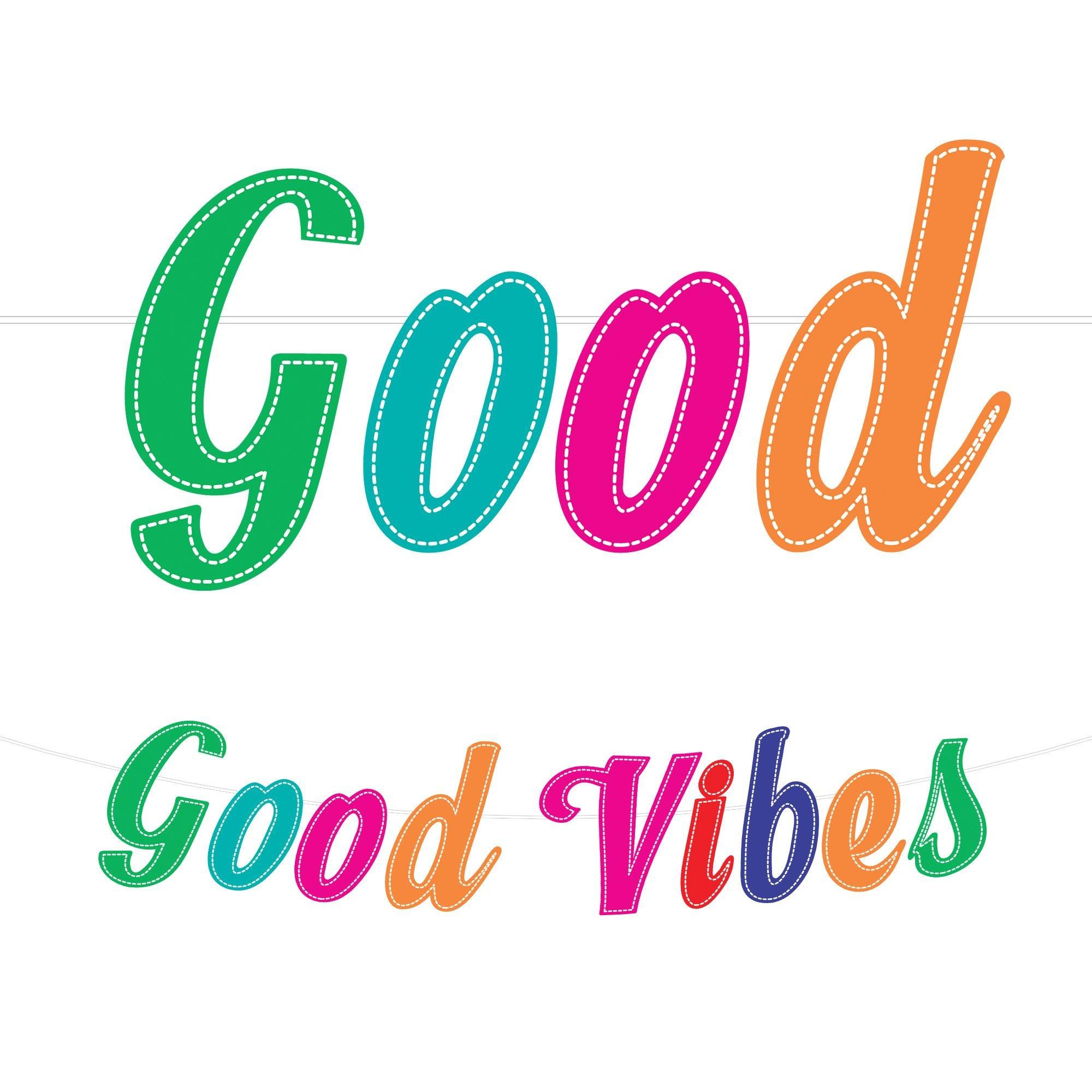 PartyCity Good Vibes 70s Letter Banner | Hamilton Place