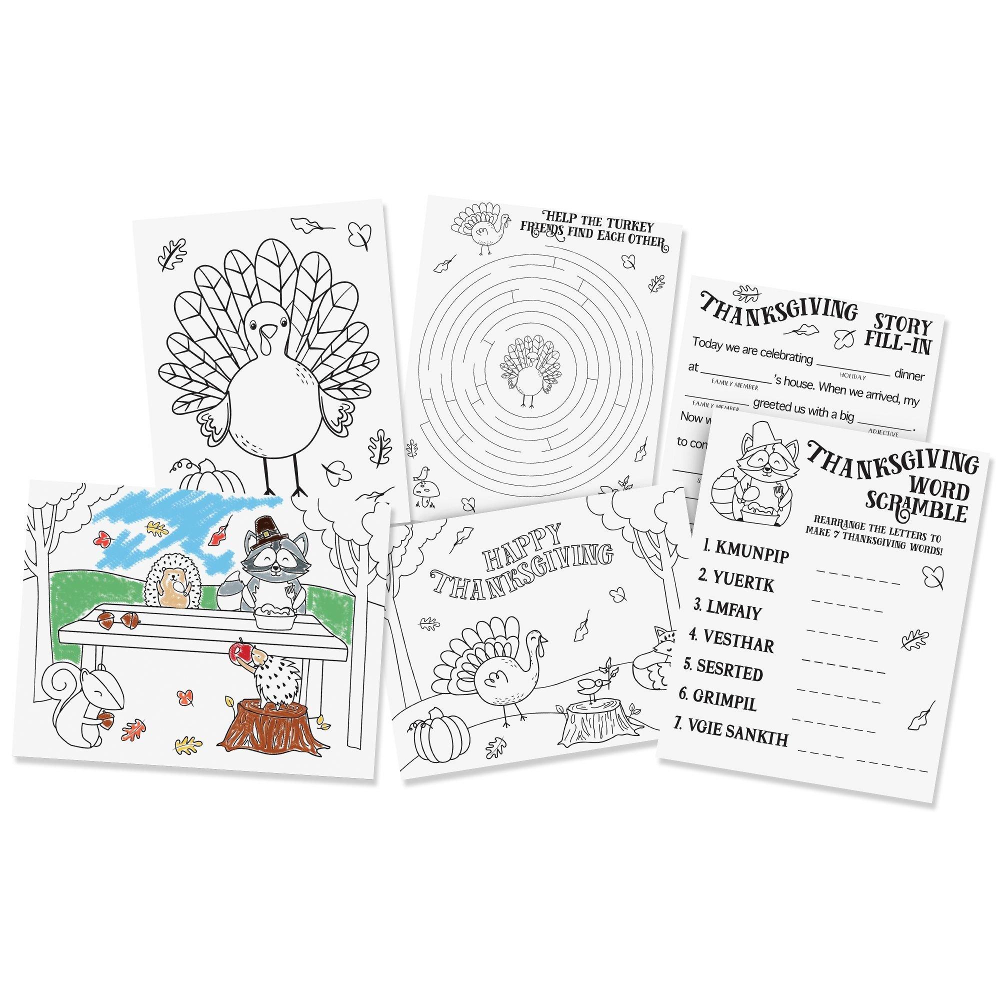 PartyCity Traditional Thanksgiving Activity Sheets | Hamilton Place