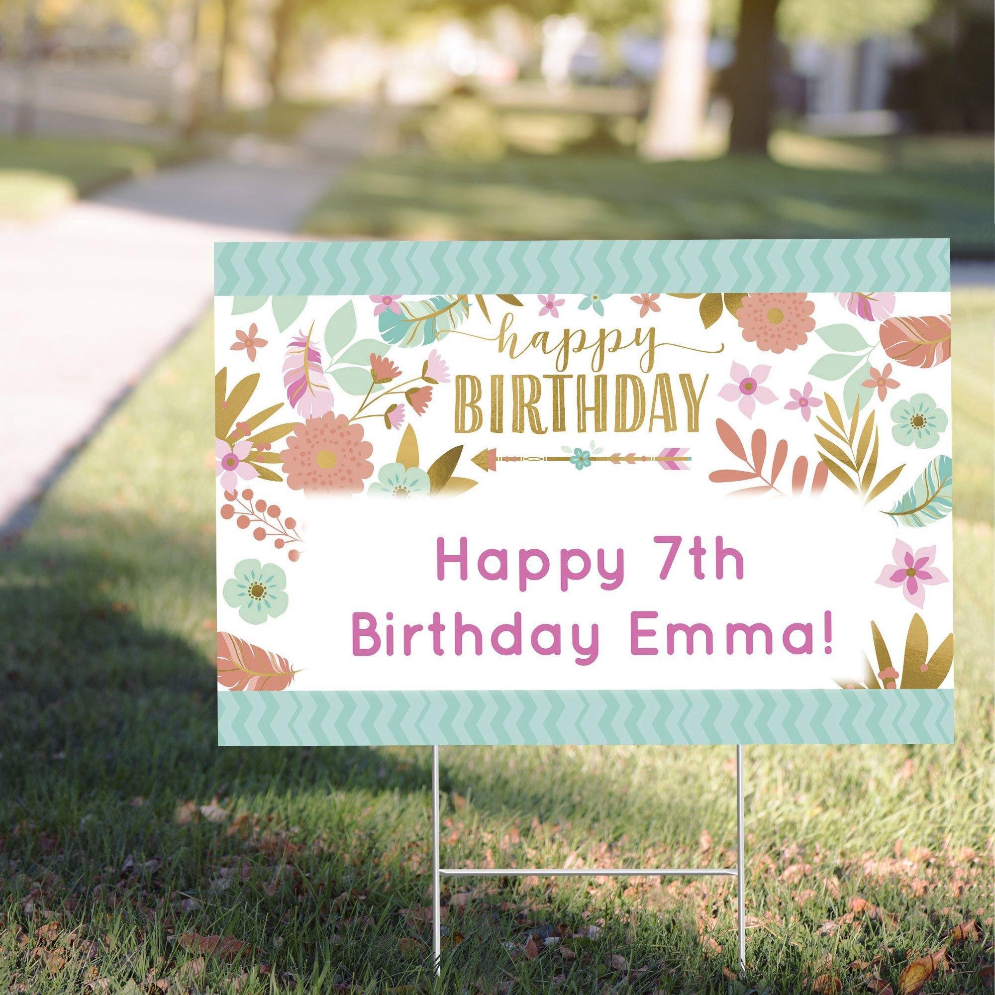PartyCity Custom Boho Girl Yard Sign at Hamilton Place in Chattanooga, TN