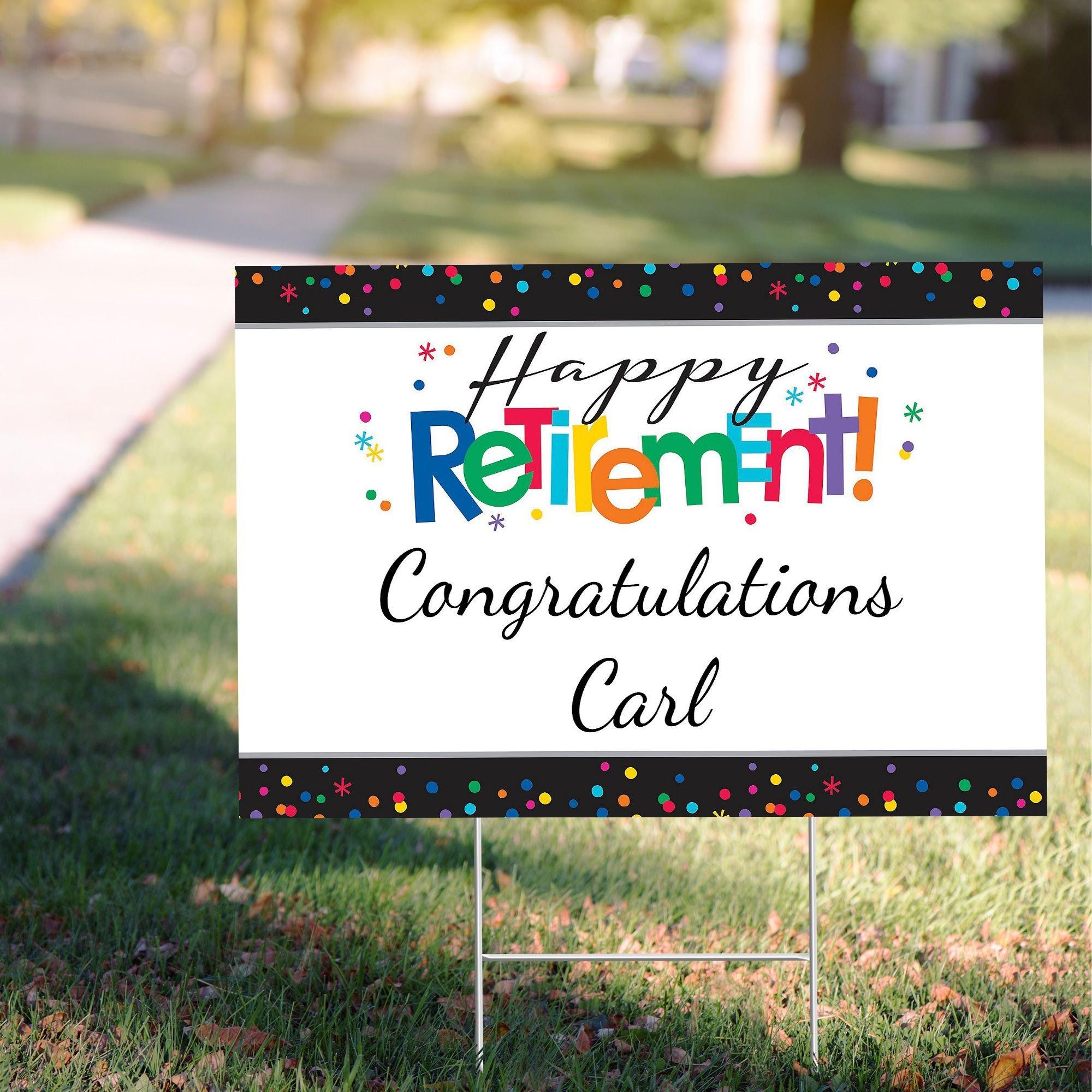 PartyCity Custom Officially Retired Yard Sign | Hamilton Place