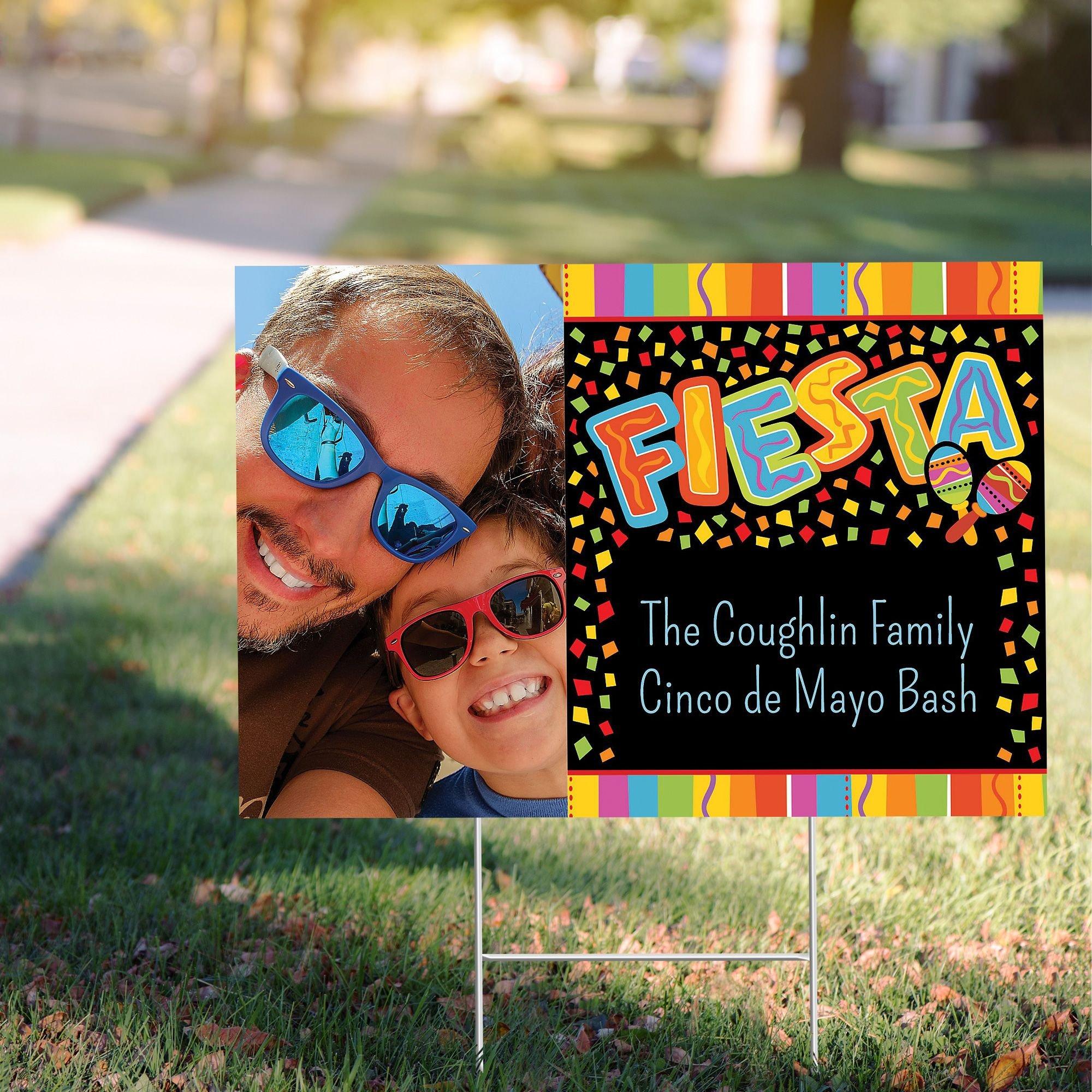 PartyCity Custom Fiesta Time Photo Yard Sign | Hamilton Place