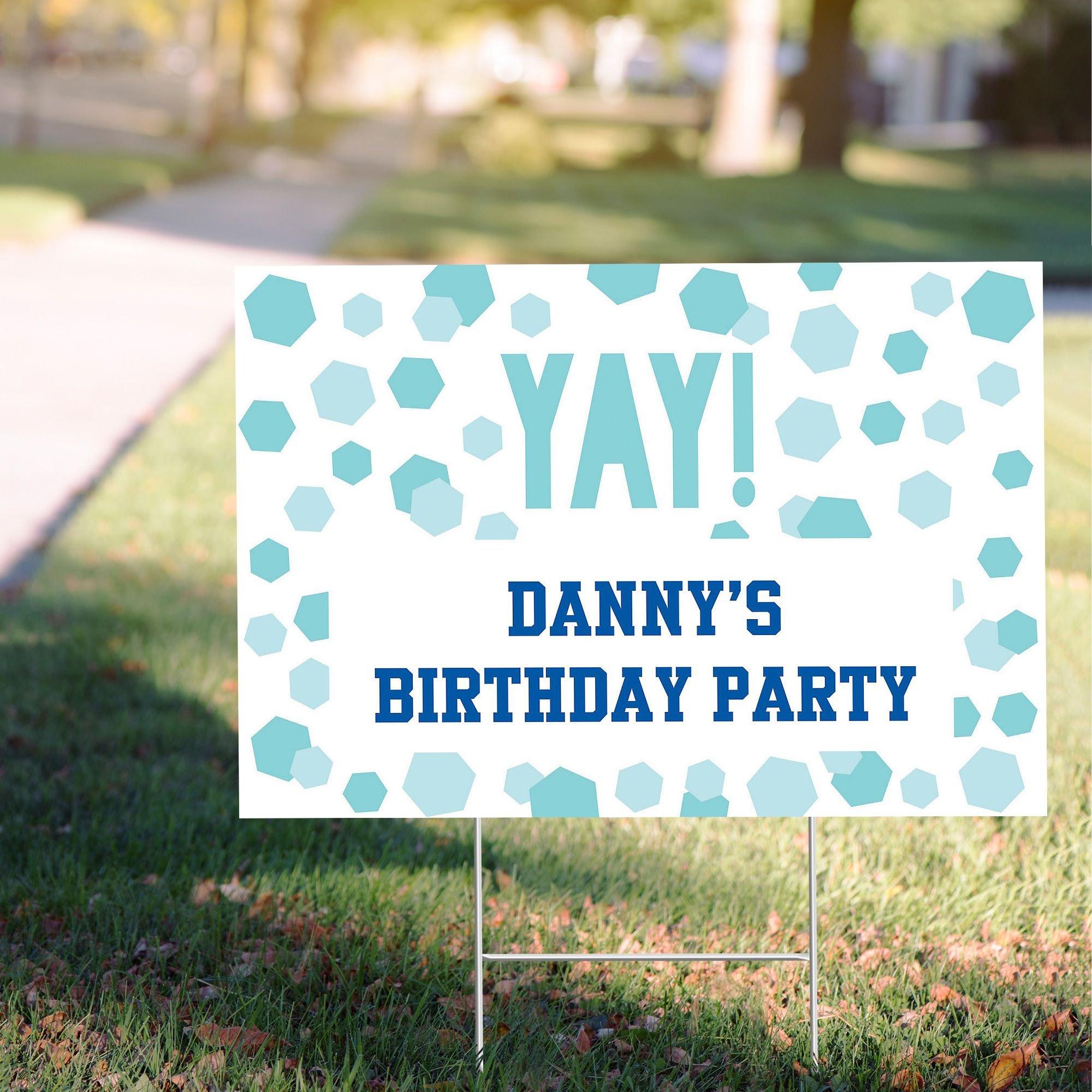 PartyCity Custom Shimmering Party Yard Sign at Hamilton Place in ...