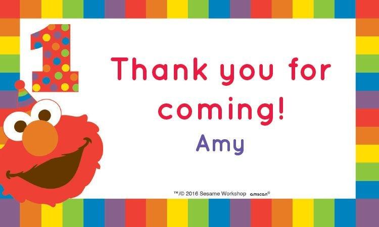 PartyCity Custom Elmo 1st Birthday Thank You Notes at Hamilton Place in ...