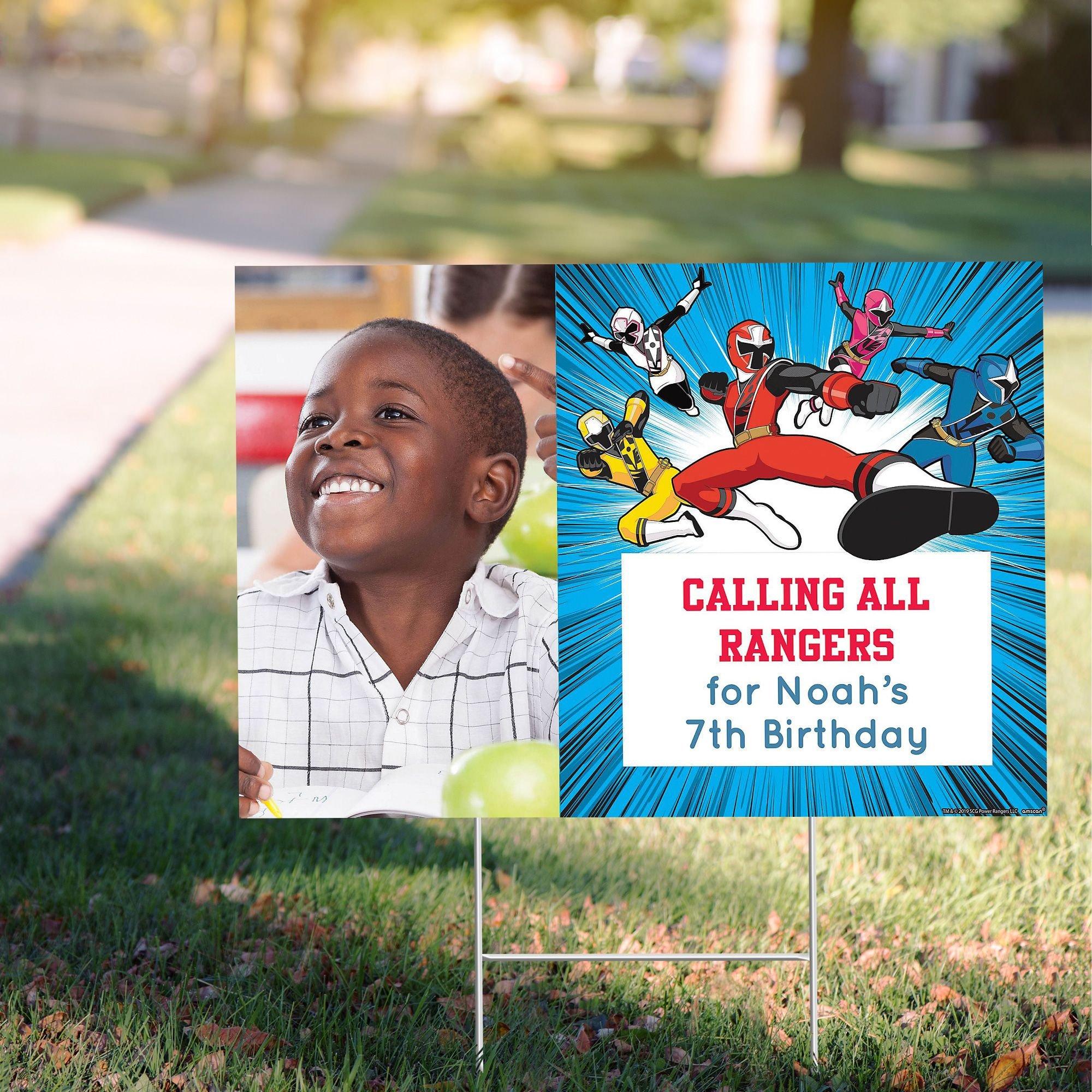 PartyCity Custom Power Rangers Ninja Steel Photo Yard Sign at Hamilton ...