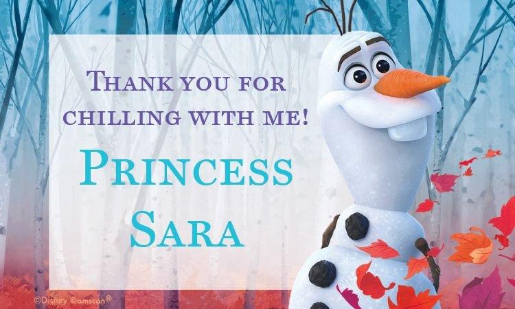 Olaf Thank You Disney
