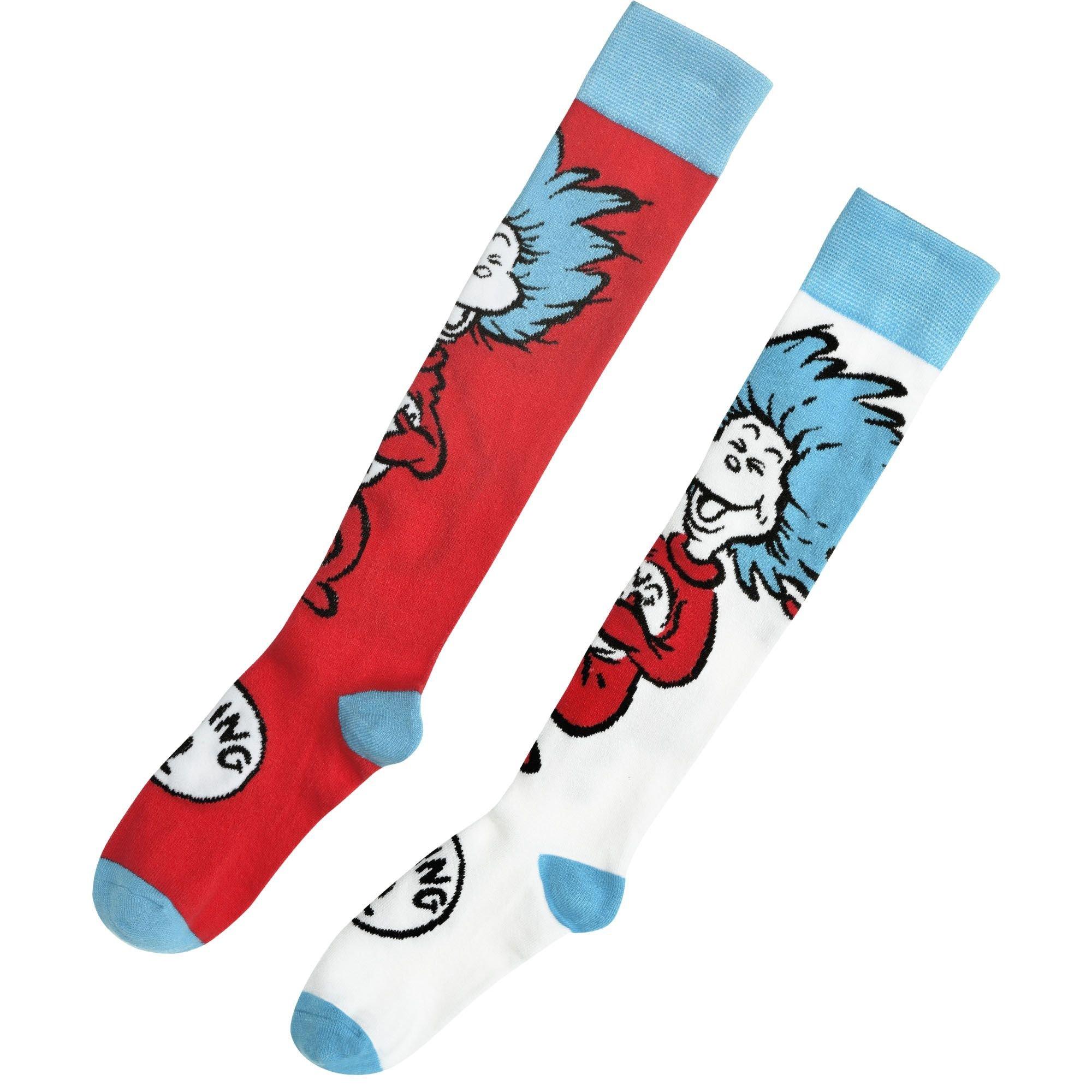 PartyCity Thing 1 & Thing 2 Knee-High Socks - Dr. Seuss | Hamilton Place