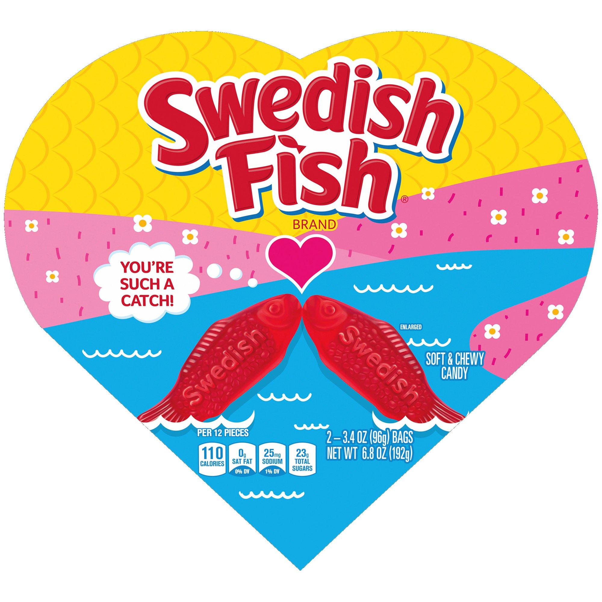 Swedish Fish Heart Gift Box, 72 Gummy Candies, 6.8oz | Party City